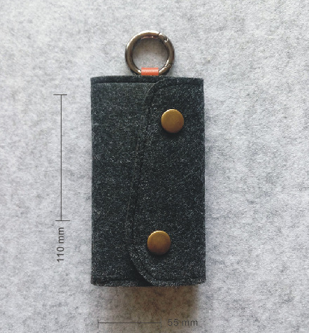 Accept OEM 43 Colors Felt Key Wallet Business Gifts Key Holder With 6 Hooks