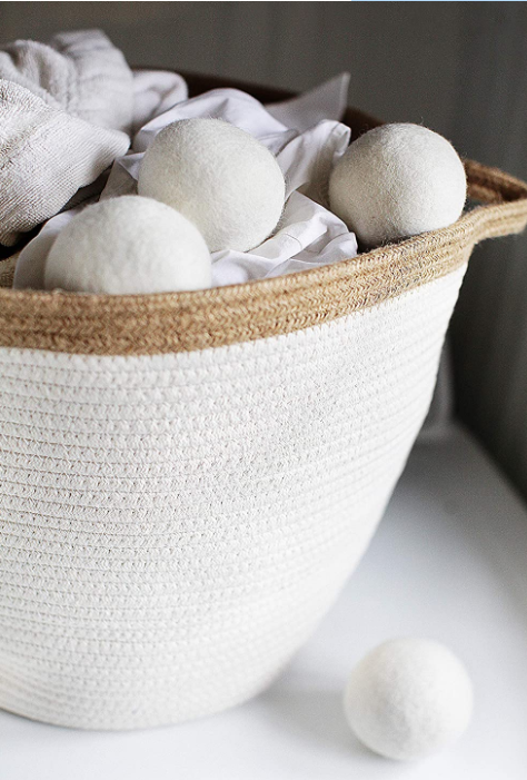 Home Laundry Cleaning 8cm Biodegradable Wool Felt Balls